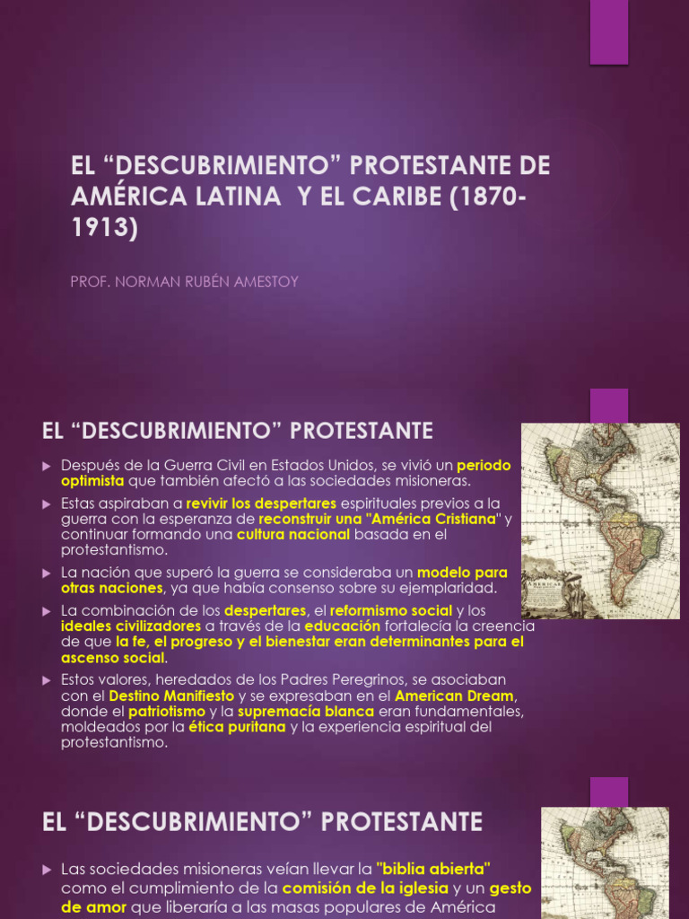 Protestantismo en América Latina (1870-1913) | PDF | protestantismo ...