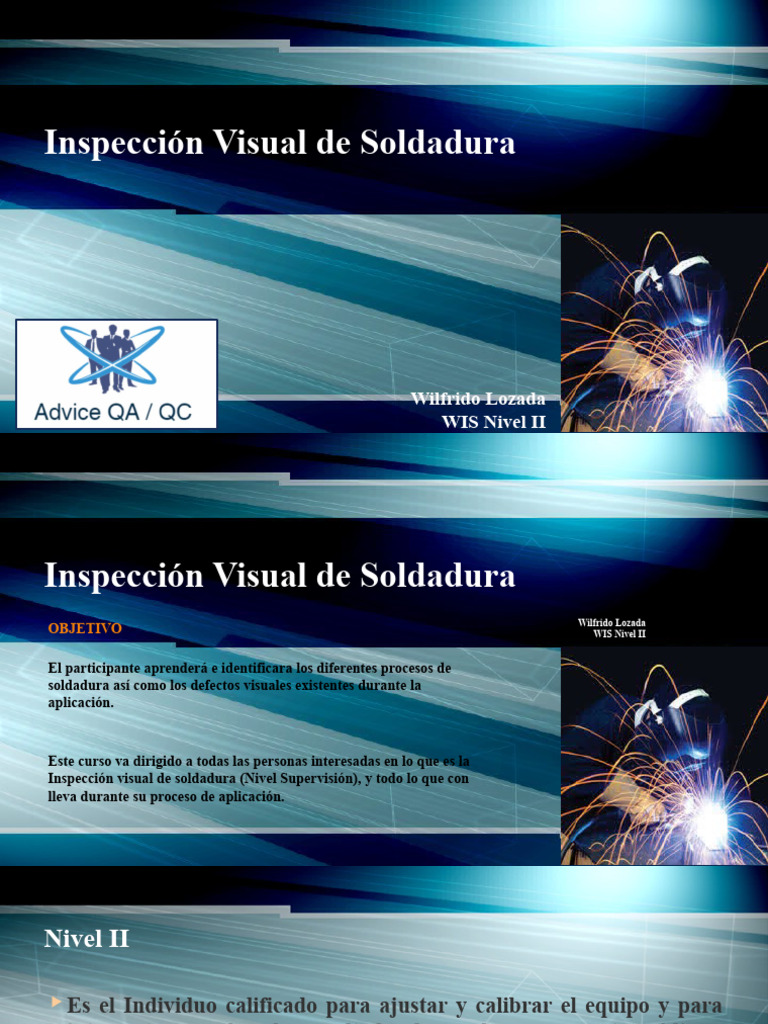 Curso Inspeccion Visual de Soldadura | PDF | Soldadura | Construcción