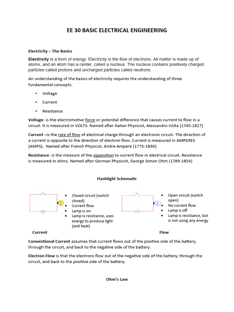 Basic Electrical Circuits | PDF | Electric Current | Voltage