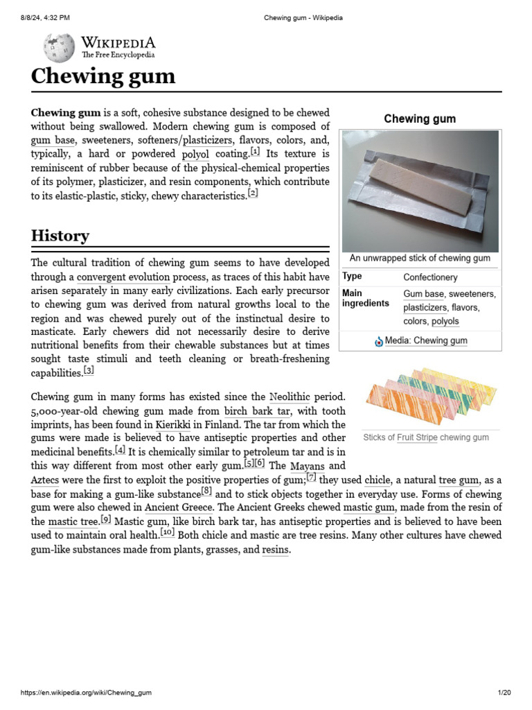 Chewing Gum | PDF | Sugar Substitute