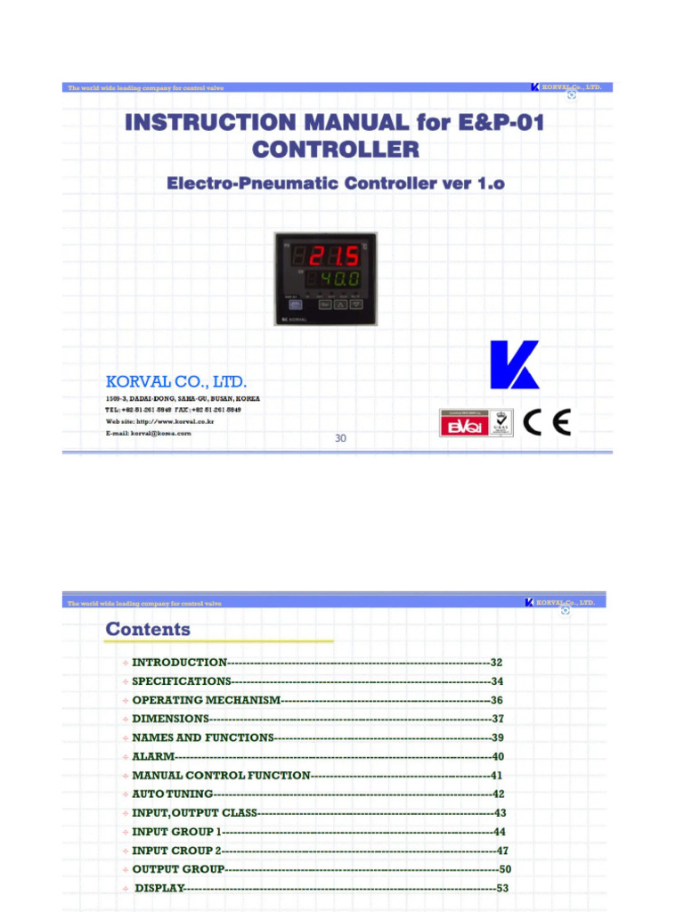 Instruction Amnual E&P 01 | PDF