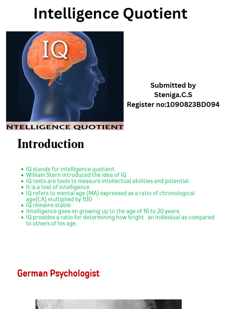 Intelligence Quotient - PPTX 20240808 110718 0000 | PDF | Intelligence Quotient | Intelligence