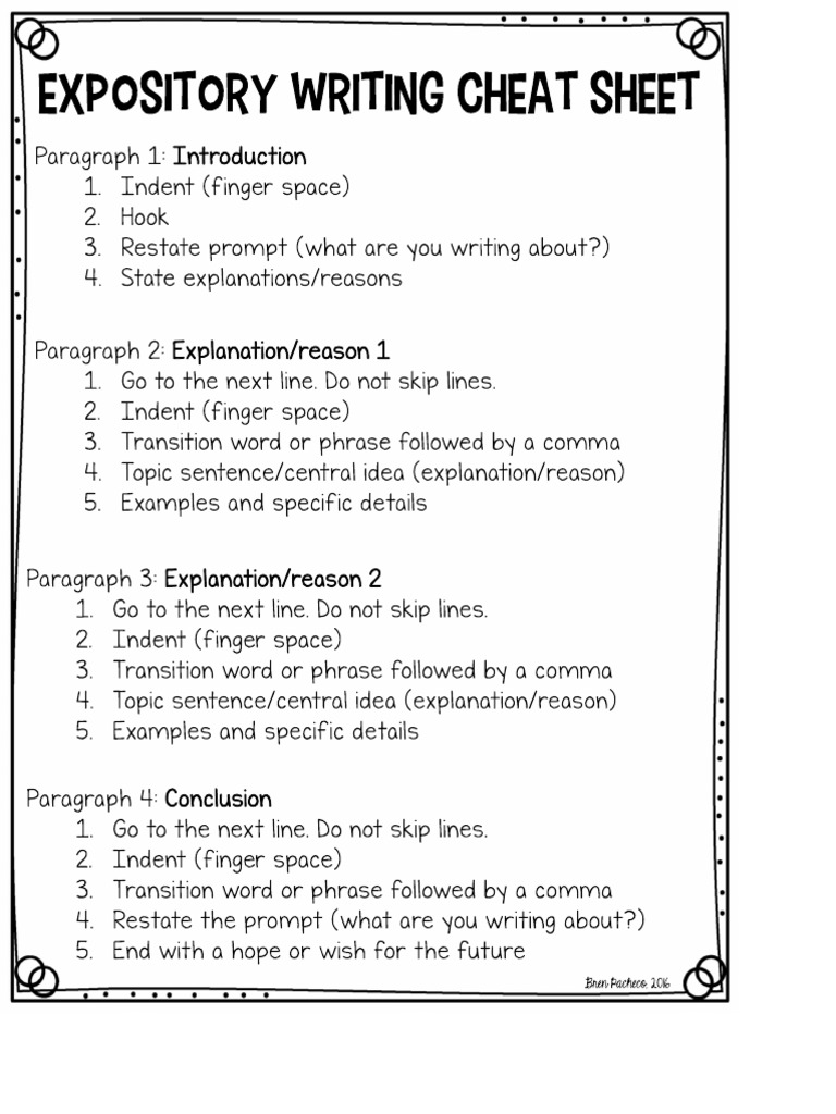 Expository Cheat Sheet | PDF