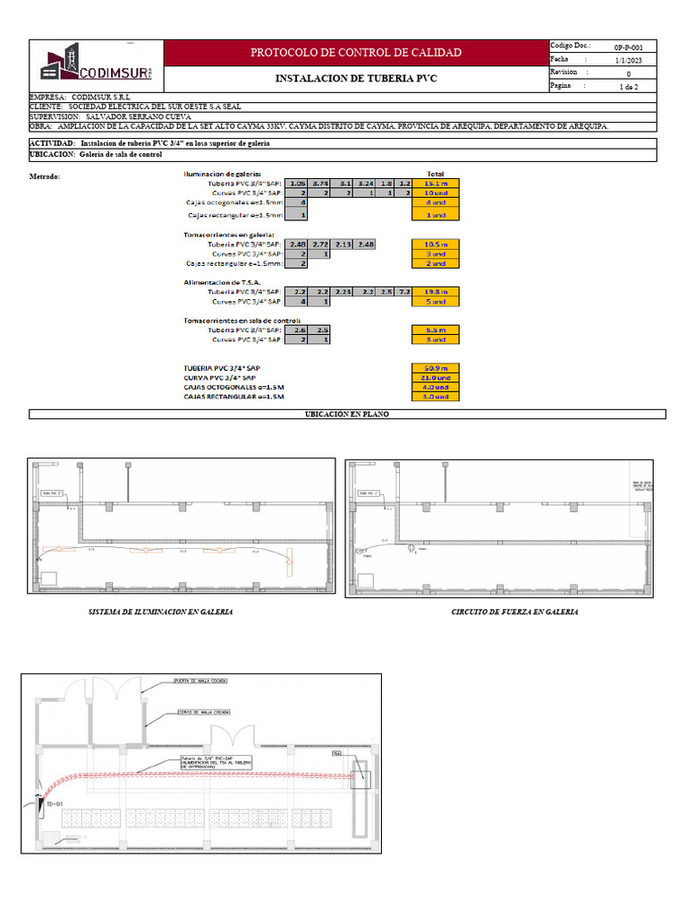 Op-P-001 Instalacion de Tuberia PVC | PDF | Electricidad | Ingenieria ...