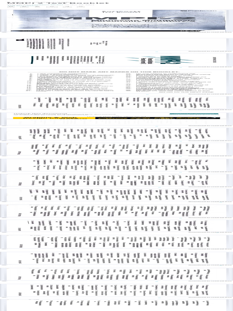 MMPI 2 Test Booklet PDF | PDF