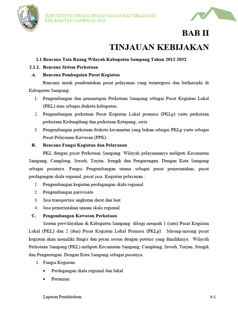 BAB 2 Lapdal Tinjauan Kebijakan | PDF