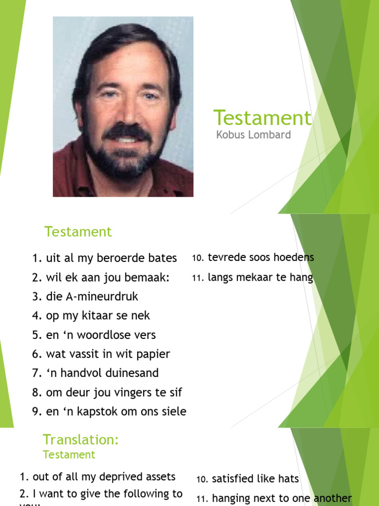 Testament Gedig | PDF