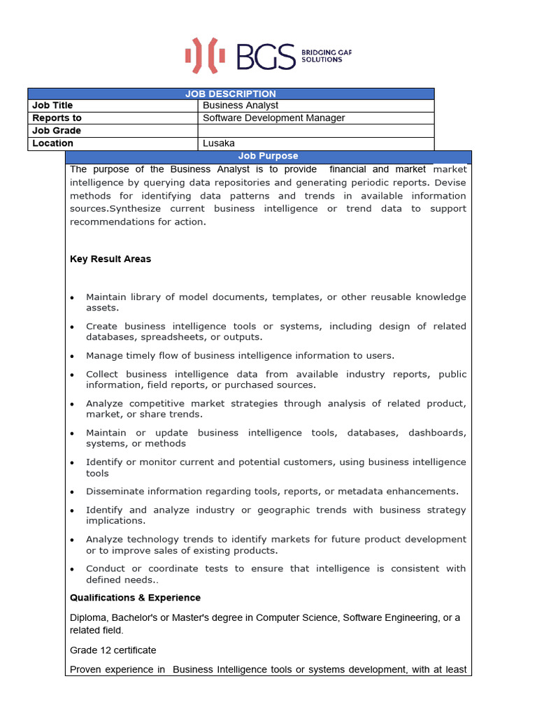 Business Analyst | PDF | Business Intelligence | Data