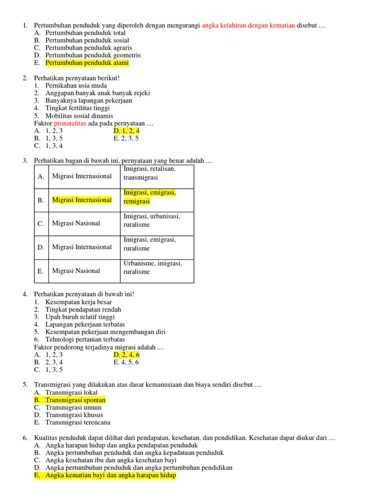 Latihan Soal PAS 2 | PDF | Perjalanan