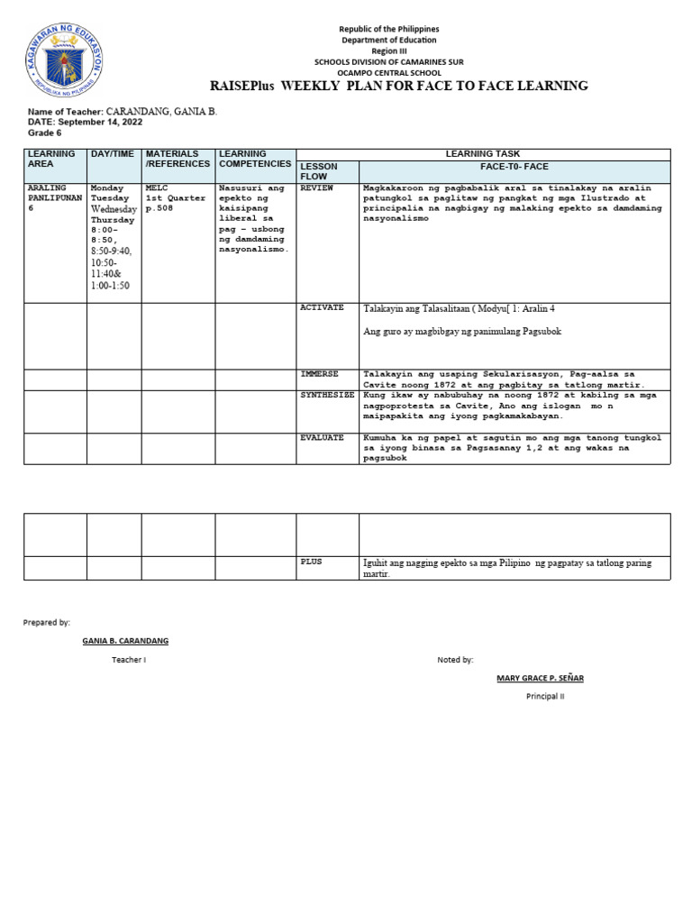 RAISE PLUS WEEK 3 Sept 14 | PDF