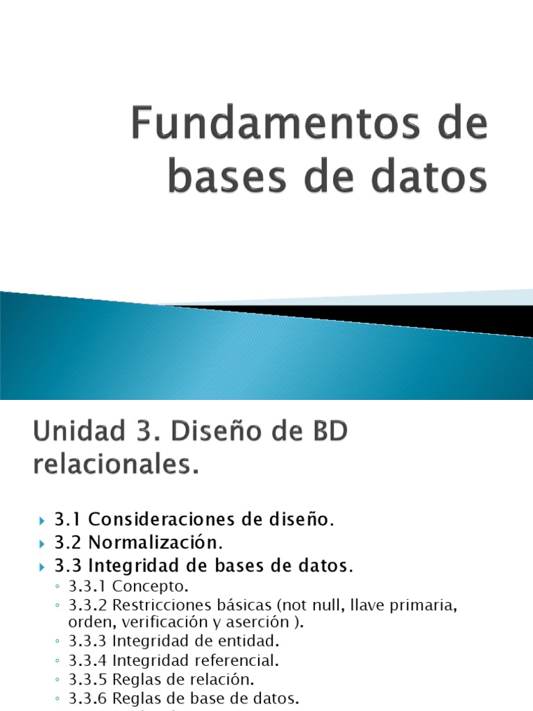 Integridad | PDF | Base de datos relacional | Bases de datos