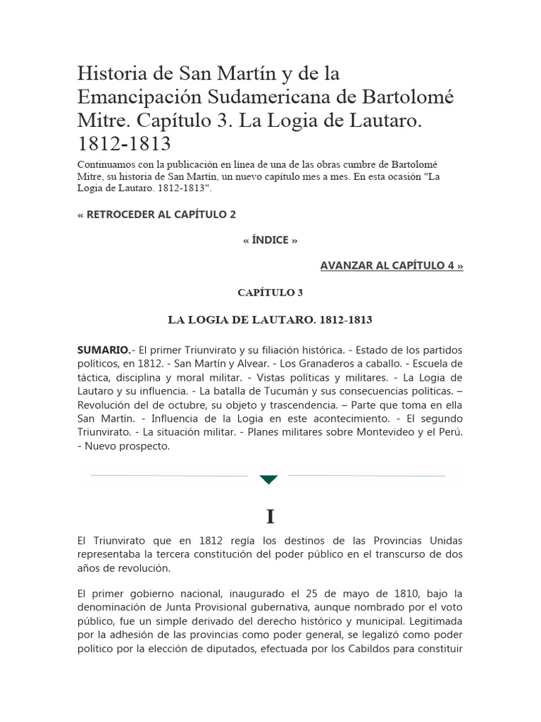 La Logia de Lautaro: San Martín 1812-1813 | PDF | Constitución | Democracia