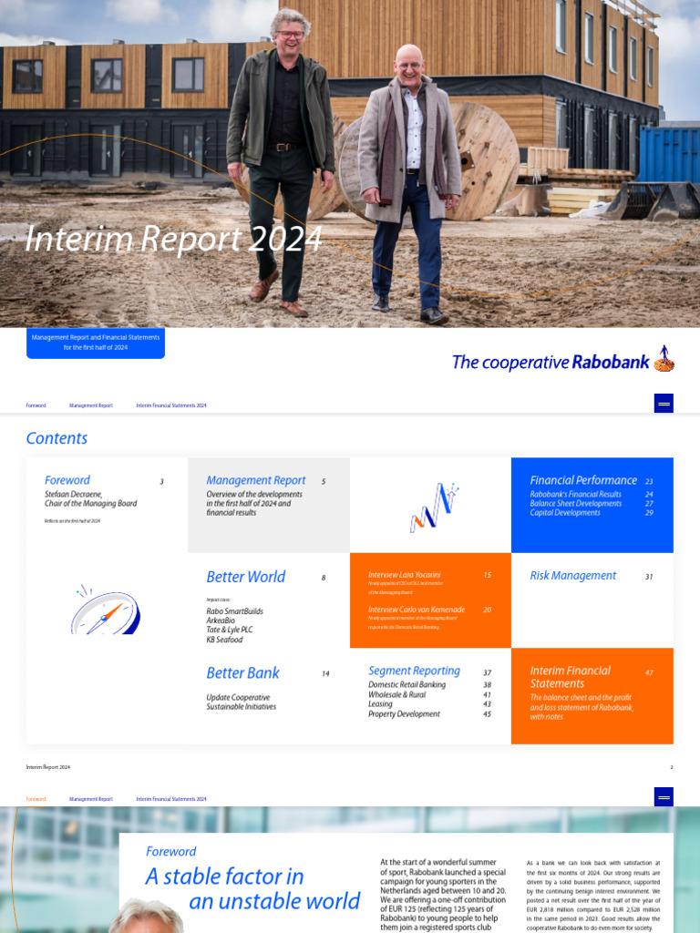 Interim Report 2024 | PDF | Sustainability | Banks
