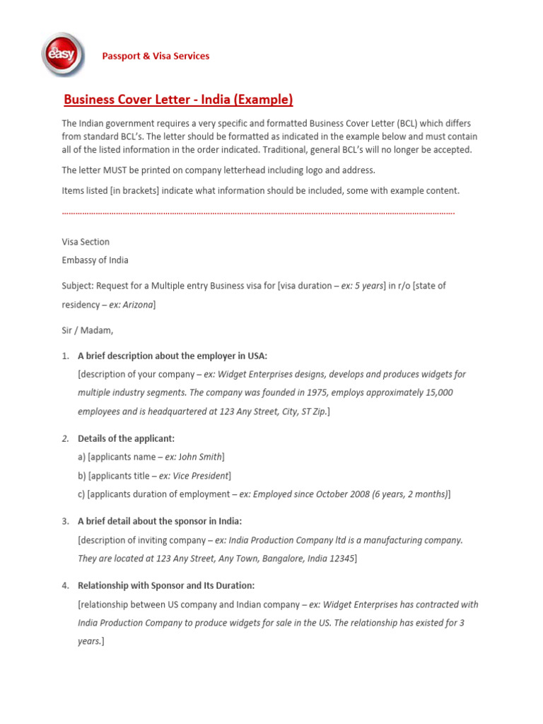 Business Cover Letter India | PDF | Travel Visa | International Law