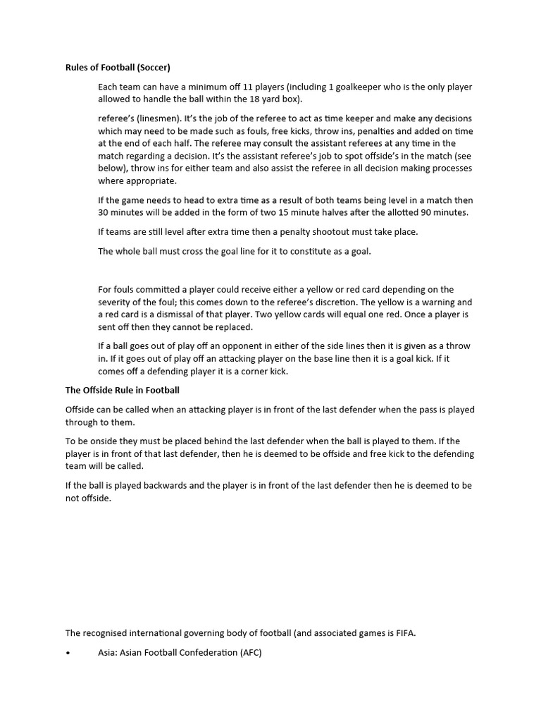 Rules of Football | PDF | Association Football | Referee