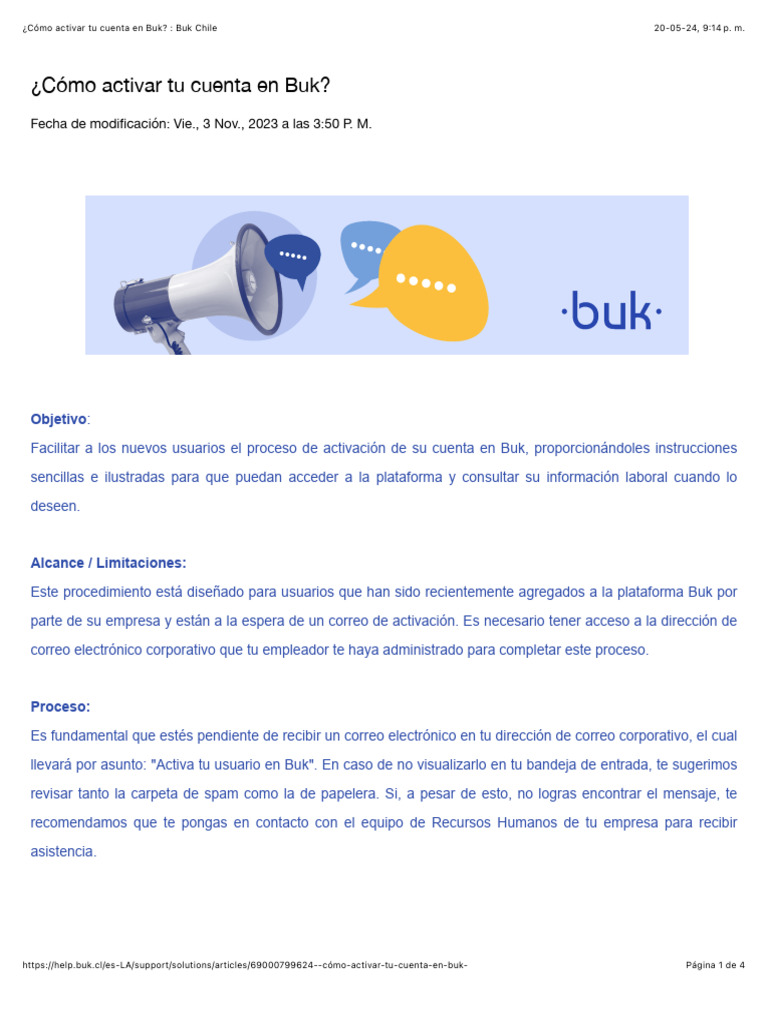 ¿Cómo activar tu cuenta en Buk? : Buk Chile | PDF | Contraseña | Comunicación por medio de ...