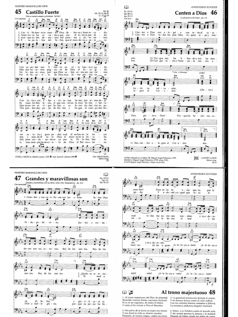 Himnario Celebremos Su Gloria Partituras 3 | PDF