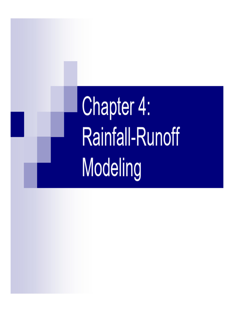 Chapter 4 - Rainfall-Runoff Modelling | PDF | Drainage Basin | Water ...