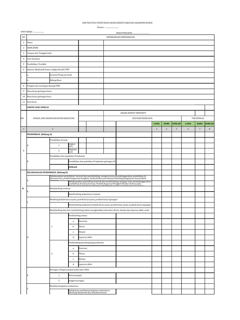 Form Dupak Dan Pak Pts 2024 | PDF