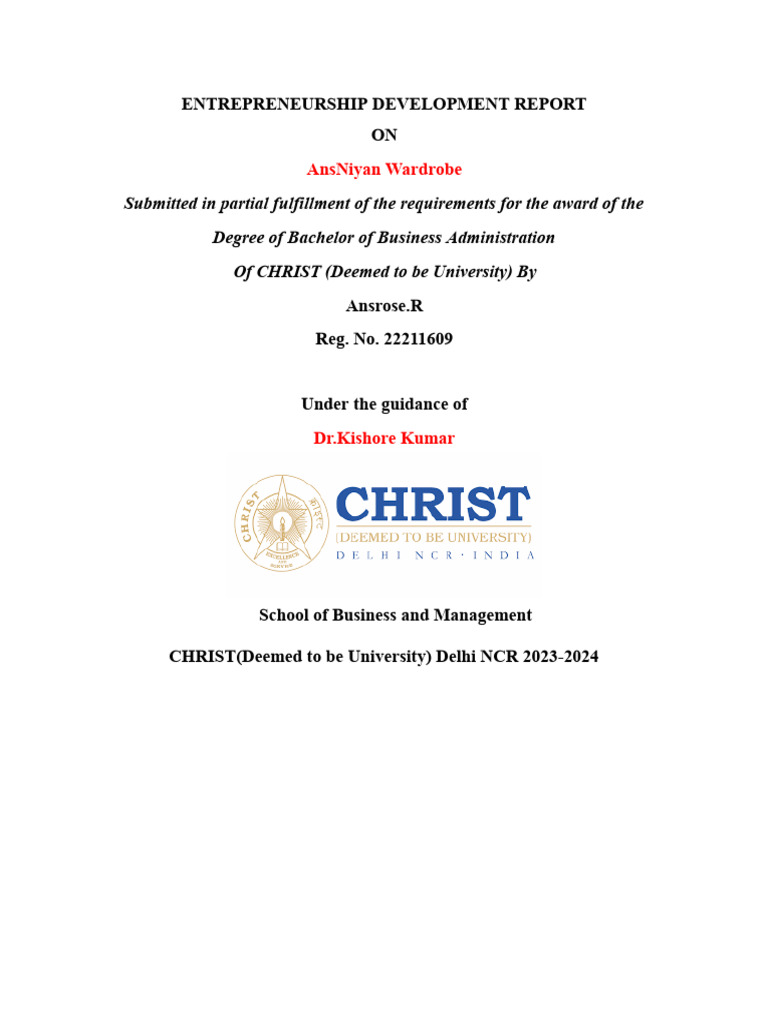 EDP Project | PDF | Fashion | Retail