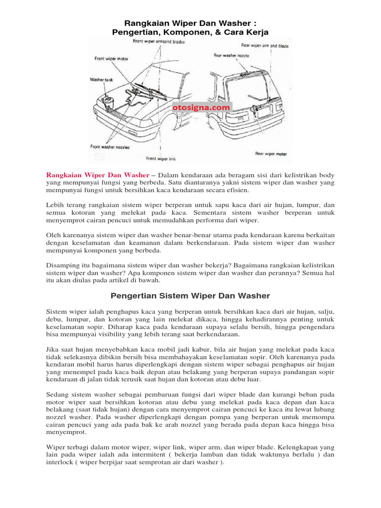 Materi Rangkaian Wiper Dan Washer | PDF | Griya & Taman | Komputer Materi Rangkaian Wiper Dan Washer | PDF | Griya & Taman | Komputer