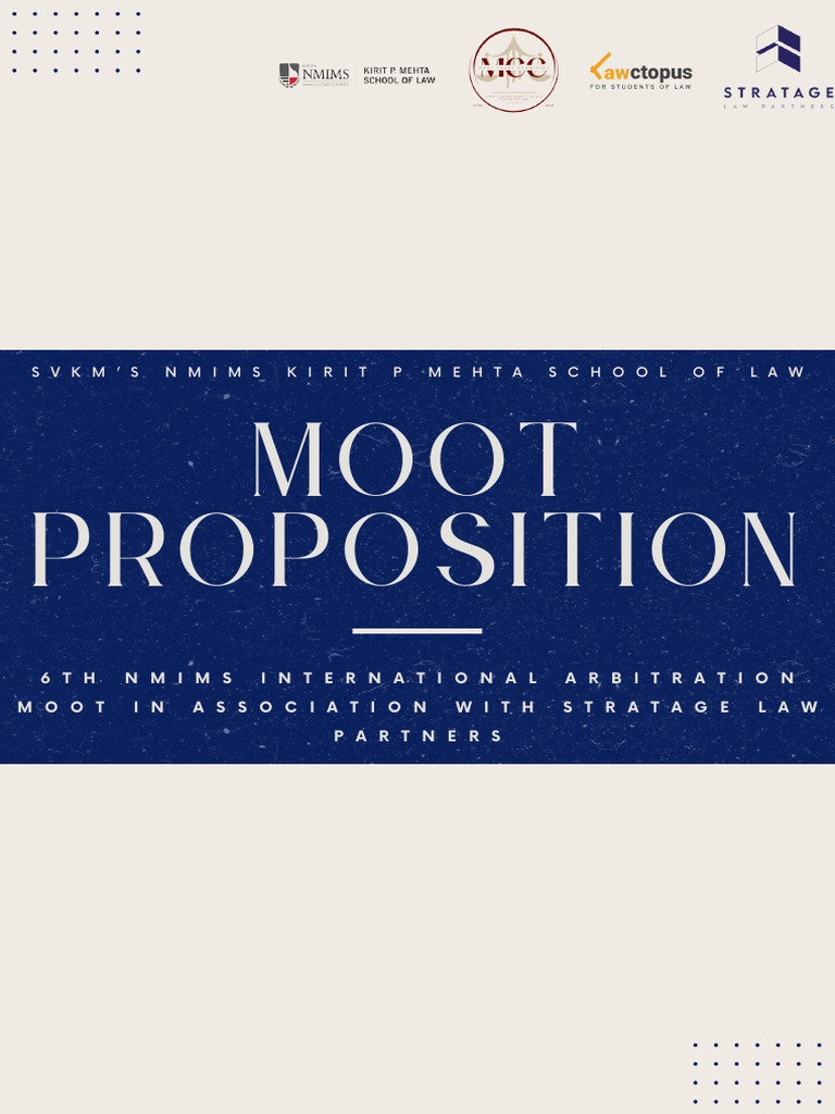 6th NMIMS International Arbitration Moot - Moot Proposition | PDF | Indemnity | Business Law