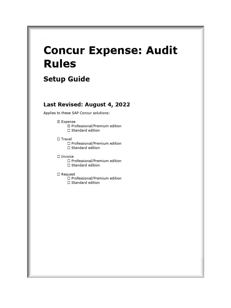 Exp SG Audit Rules | PDF | Exchange Rate | United States Dollar