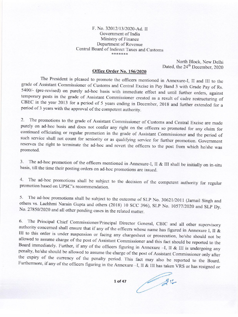 Office Order No. 156 of 2020 | PDF