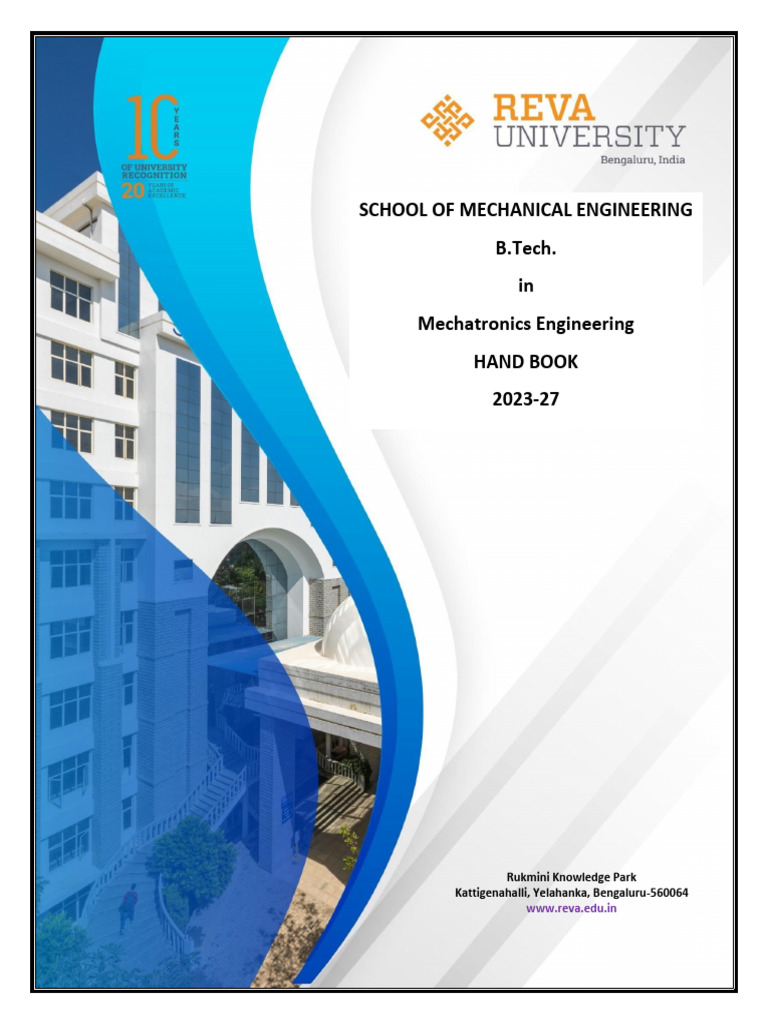 Mechatronics B.Tech Handbook | PDF | Engineering | Mechatronics