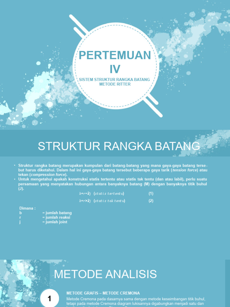 Pertemuan IV - Sistem Struktur Rangka Batang | PDF | Metode & Bahan Ajar