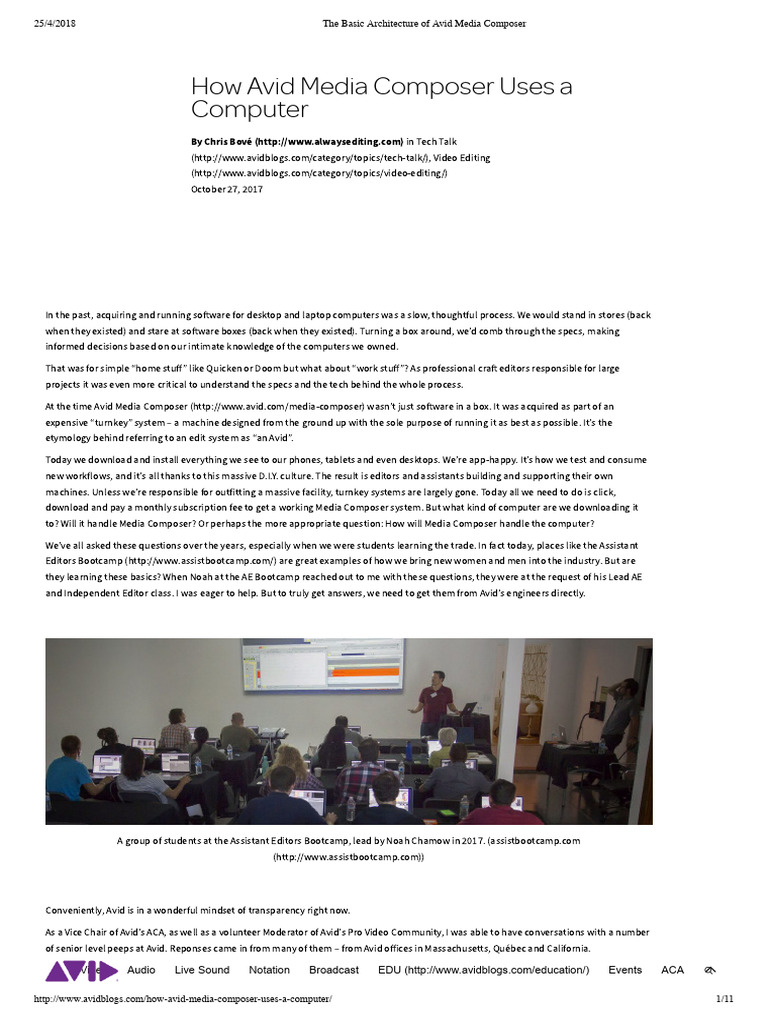 The Basic Architecture of Avid Media Composer | PDF | Codec | Graphics ...
