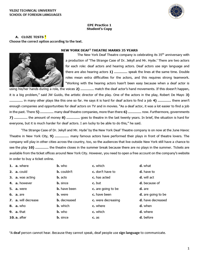 No 2 EPE Practice 1 Student's Copy-2 | PDF | Climate Change | Tropical ...
