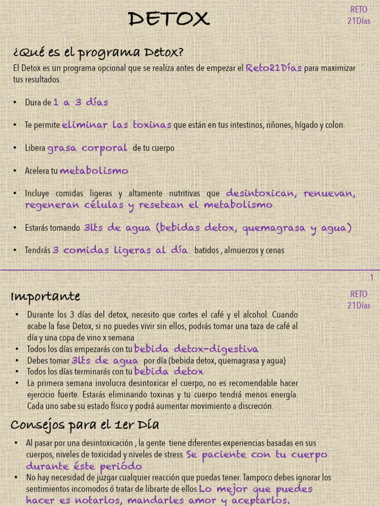 Programa Detox | PDF