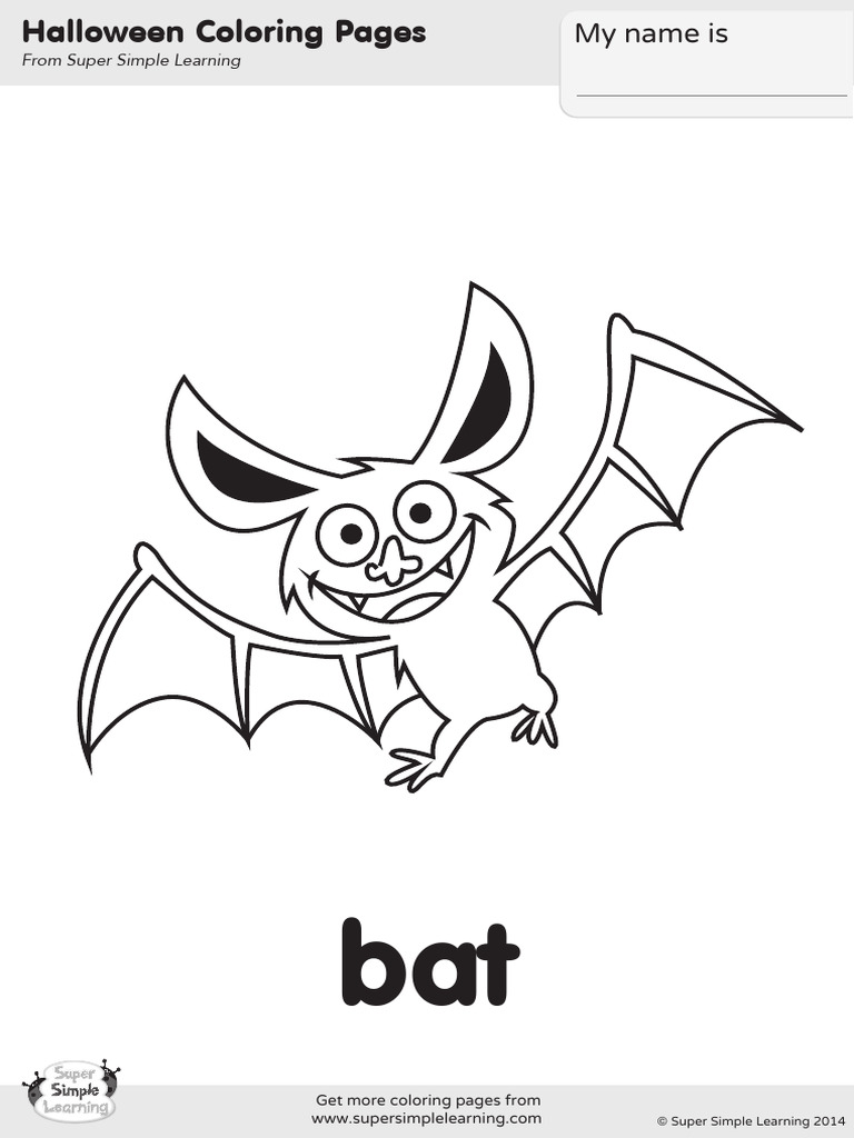 Bat Coloring Page | PDF