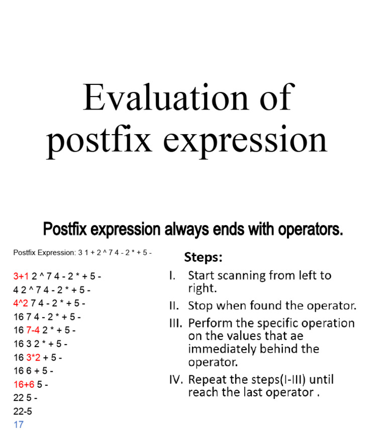 Evaluation of Postfix Expression | PDF