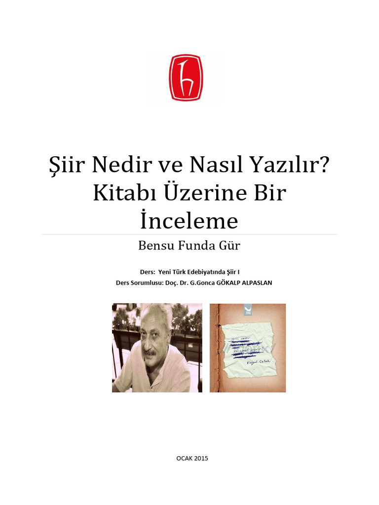 Siir Nedir Ve Nasil Yazilir Kitabinin Si | PDF