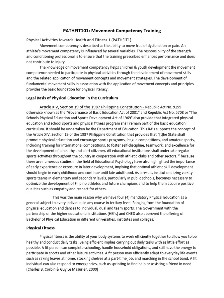 PATHFIT102 Handout | PDF | Strength Training | Physical Fitness