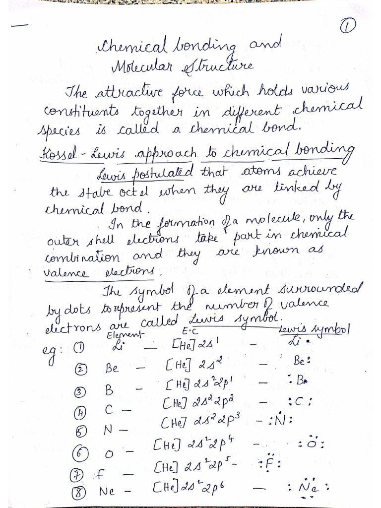 Chemical Bonding and Molecular Structure | PDF