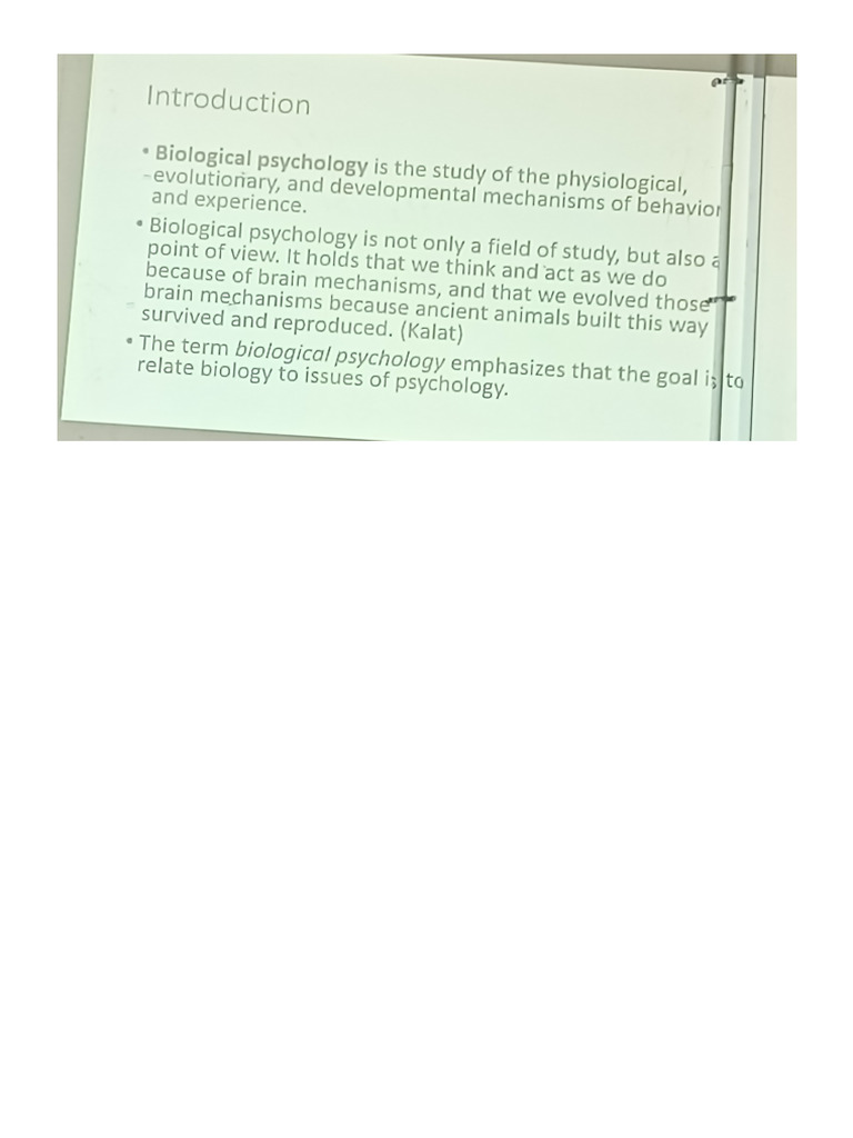 Introduction To Bio-Psych | PDF