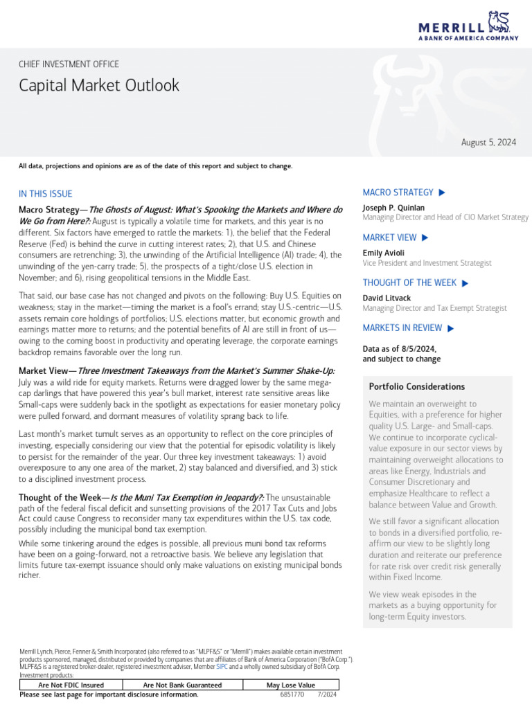 ME Cio Weekly Letter | PDF | Municipal Bond | Taxes