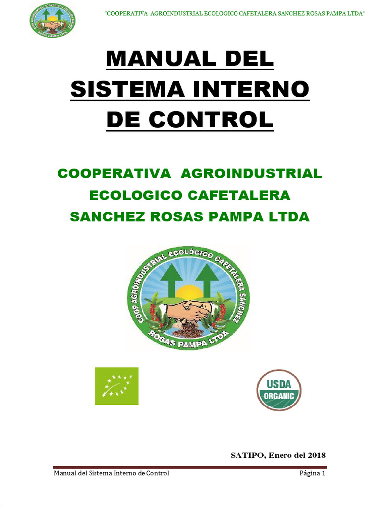 Anexo 3 Manual Del Sistema Interno de Control | PDF | café | Cooperativa
