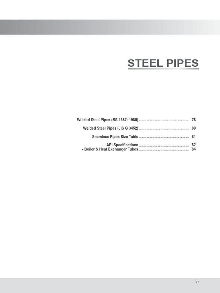 8 AYS Handbook-Steel Pipes | PDF | Pipe (Fluid Conveyance) | Industrial ...