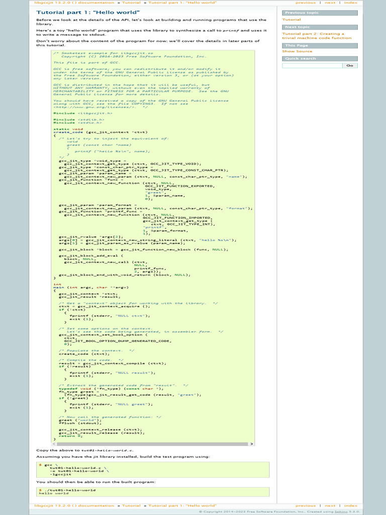 3 Tutorial Part 1 Hello World Libgccjit 13 2 0 Documentation