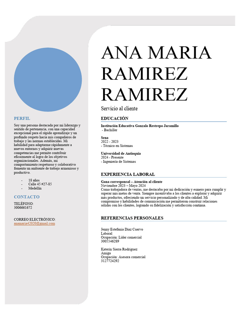 Ana Maria Ramirez Ramirez | PDF | Negocios