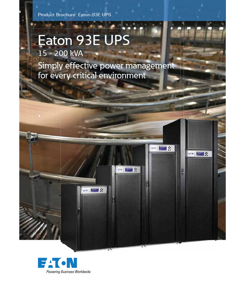 Caracteristicas Tecnicas Eaton 93E | PDF | Data Center | Relay