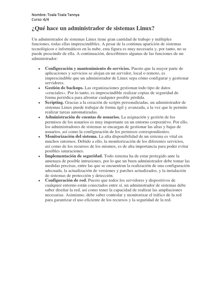 Admin Linux | PDF | Red de computadoras | Servidor (Computación)