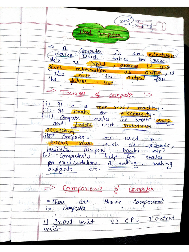 Computer Chapter 1 | PDF