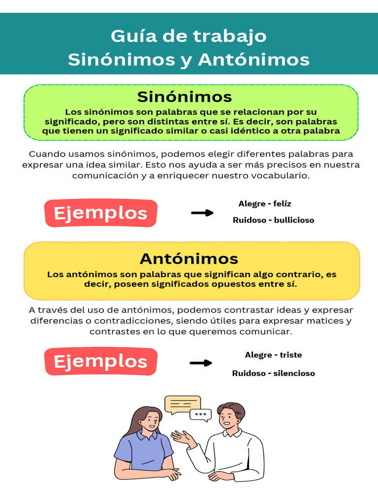Guía de Sinónimos y Antónimos | PDF