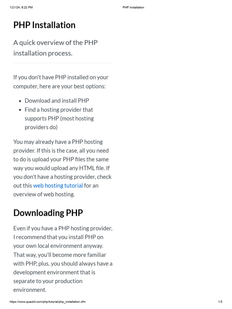 2-PHP Installation | PDF | Php | World Wide Web