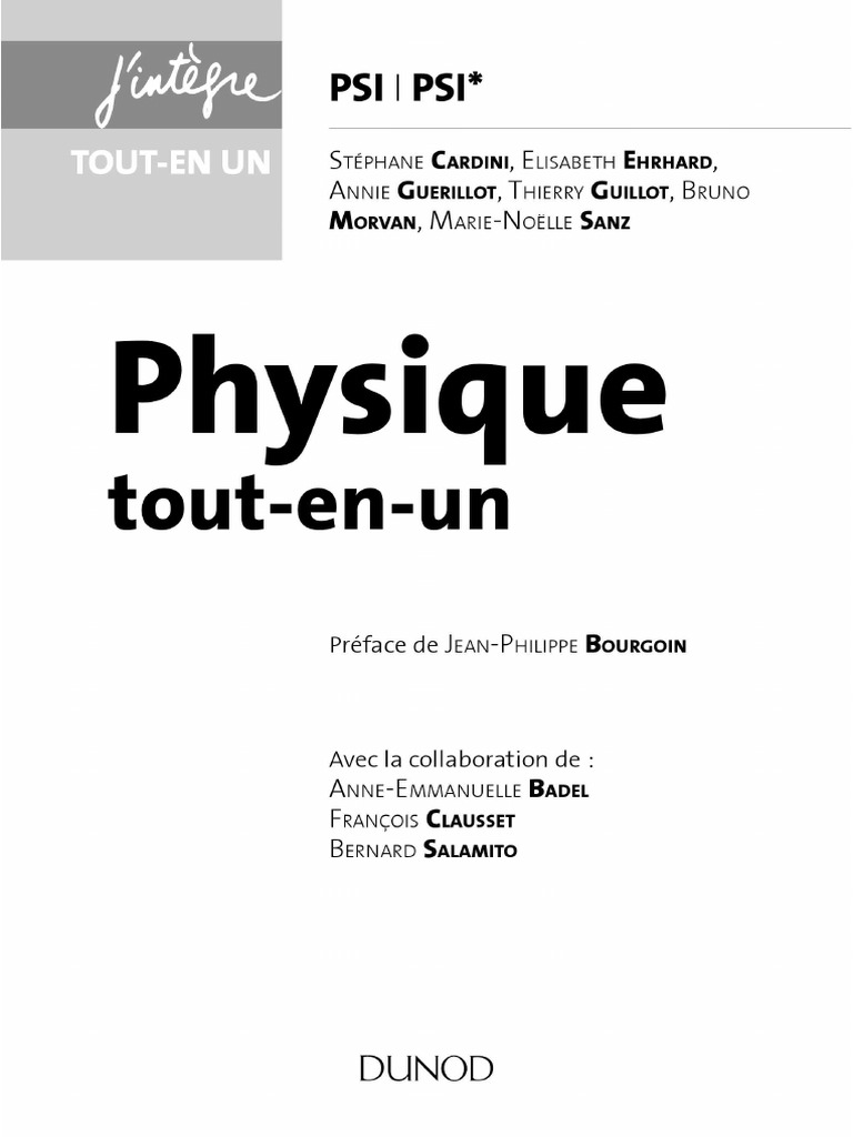 2014 Physique Tout en Un PSI PSIe | PDF
